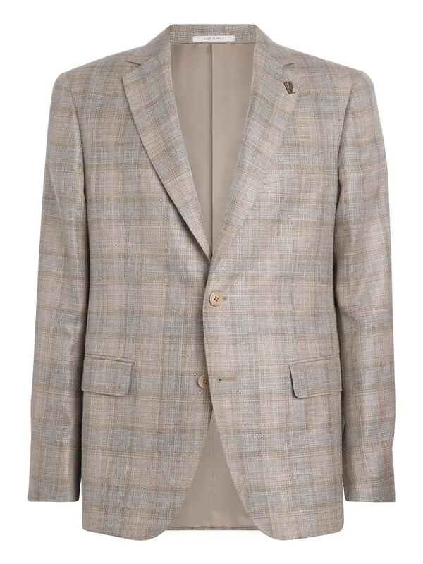 Pal Zileri Wool-silk-linen Vicenza Blazer - Brown