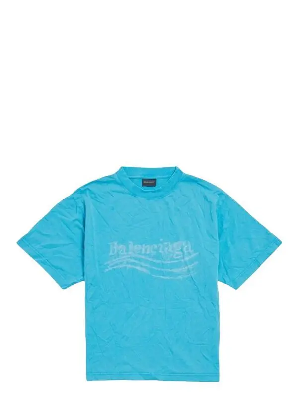 Balenciaga Medium Fit T-shirt - Azure