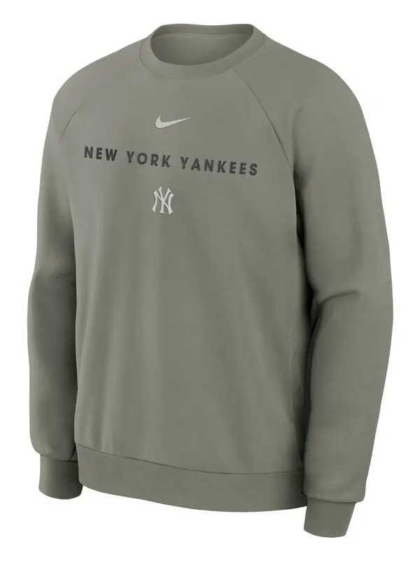 Nike New York Yankees Primary Dri-fit Pullover Crew - Grey