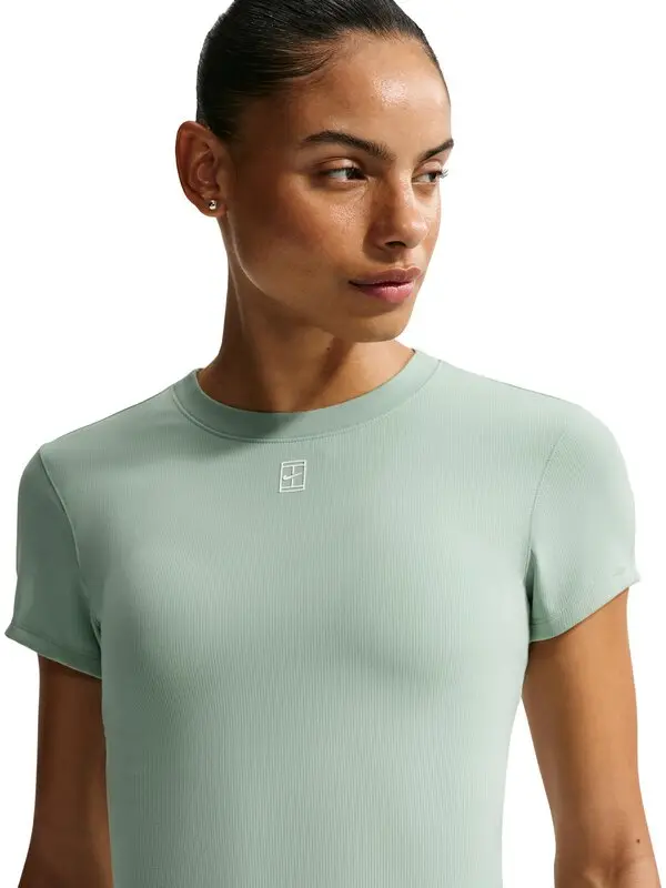 Nike Court Advantage Dri-fit Short-sleeve Tennis Top - Green