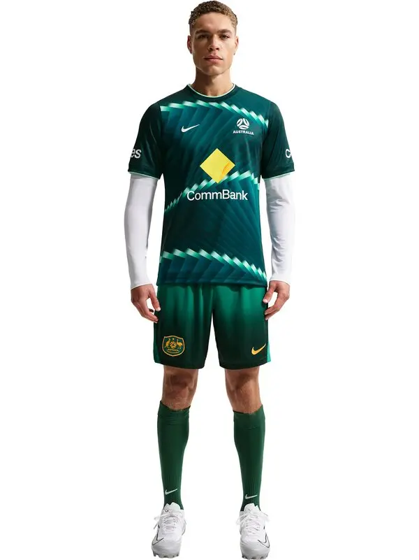 Nike Australia 2026 Stadium Home Dri-fit Soccer Replica Shorts - Green