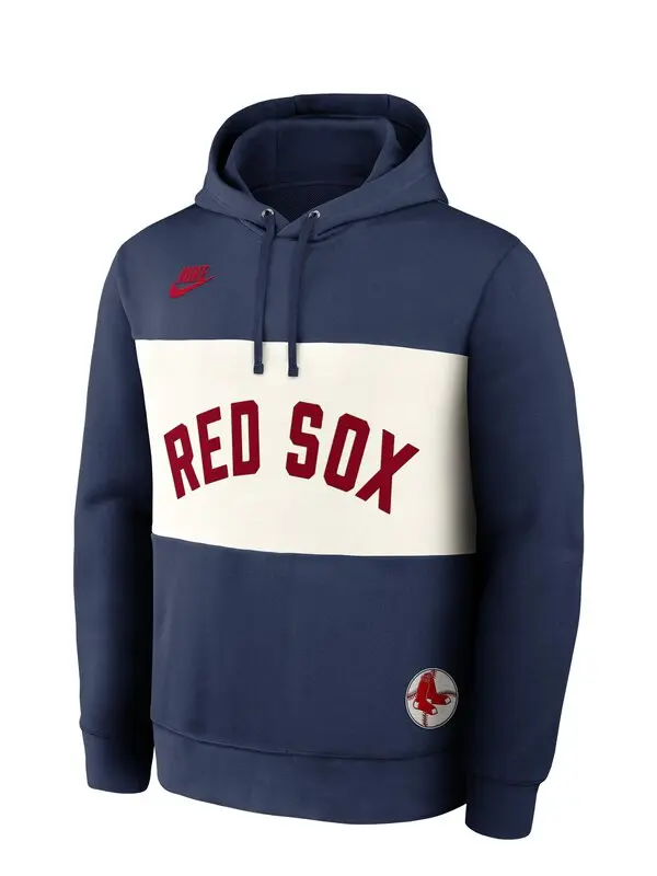 Nike Boston Red Sox Cooperstown Legacy Mlb Pullover Hoodie - Blue