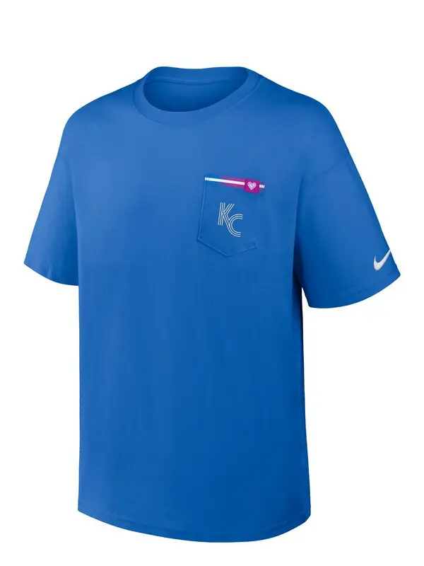 Nike Kansas City Royals City Connect 2-hit Max90 Pocket Mlb T-shirt - Blue