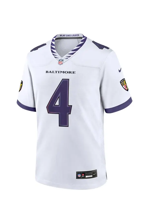 Nike Zay Flowers Baltimore Ravens Nfl Game Jersey - White