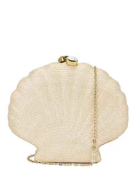 Emm Kuo Woven Shell Clutch - Natural