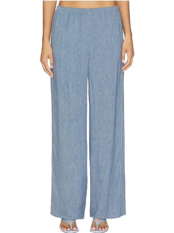 Theory Denim Slit Pant - Light Denim