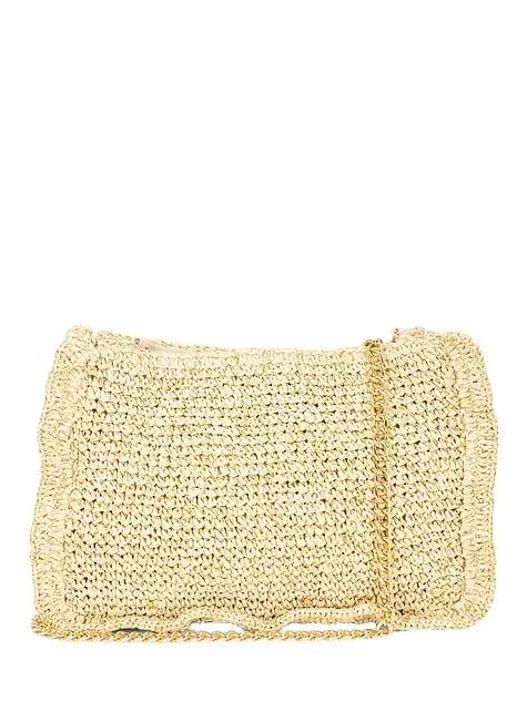 NIKKI BEACH Kara Crossbody Bag - Natural & Gold