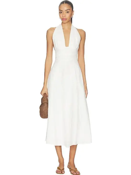 Faithfull The Brand Bianca Midi Dress - White