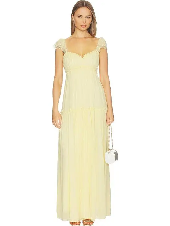 LoveShackFancy Bourge Dress - Butter Lemon
