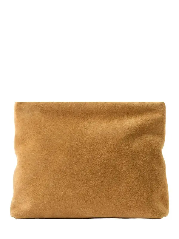 NILI LOTAN Jerry Suede Clutch - Brown