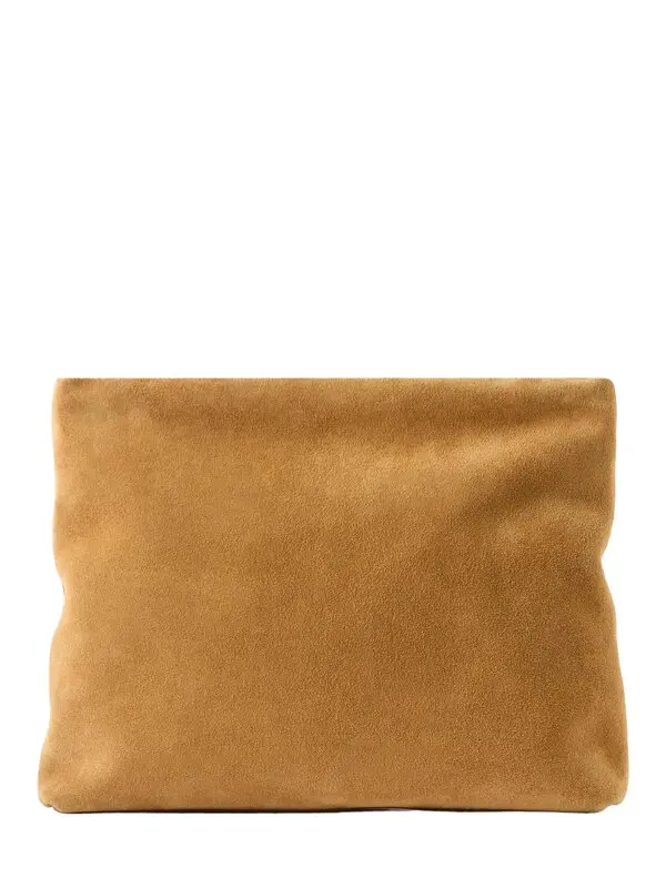 NILI LOTAN Jerry Suede Clutch - Tan