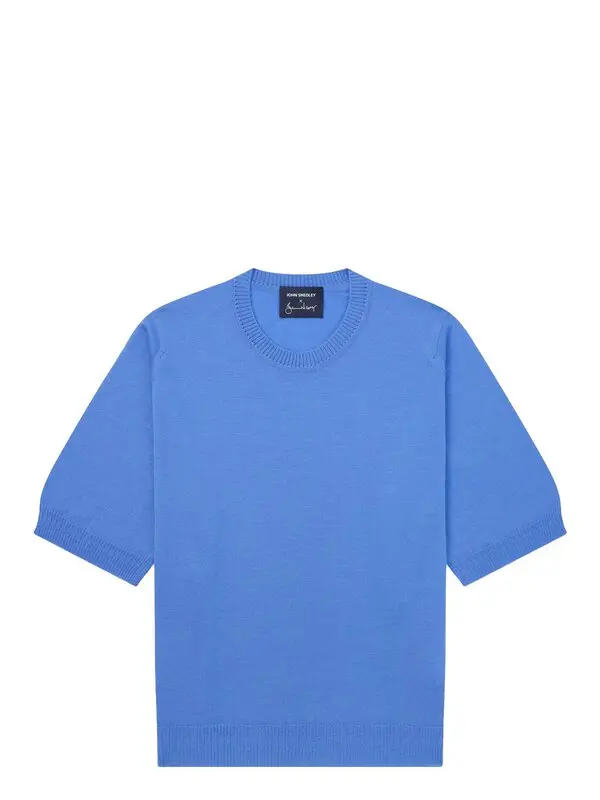 John Smedley Merino Wool T-shirt - Blue