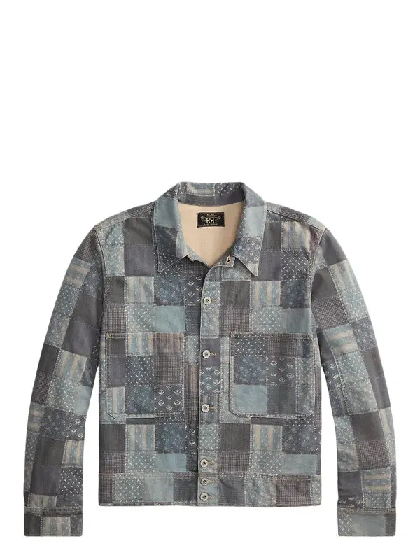 Ralph Lauren Patchwork-print Cotton Jersey Work Jacket - Navy/multi