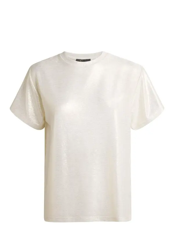 Maje Lamé T-shirt - Blue
