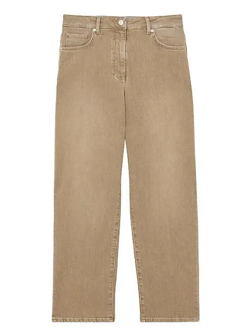 REISS Straight-leg Mid-rise Denim Jeans - Neutral