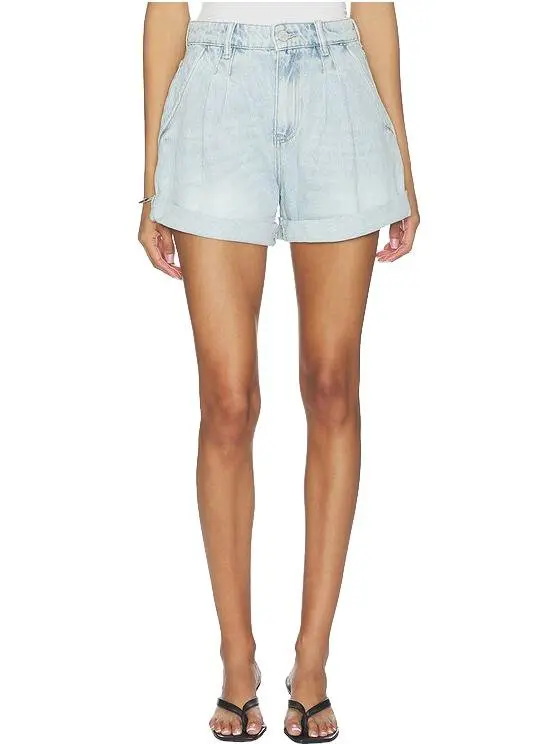 Blanknyc Pleated Denim Shorts - Blue