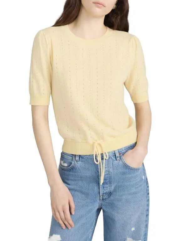 FRAME Cashmere Pointelle Sweater - Canary