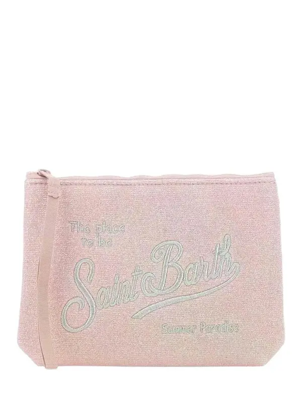 MC2 SAINT BARTH Logo-embroidered Clutch - Pink