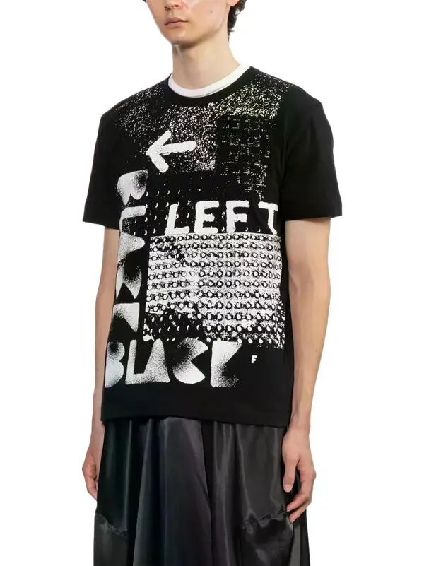 Comme Des Garçons Slogan-print T-shirt - Black