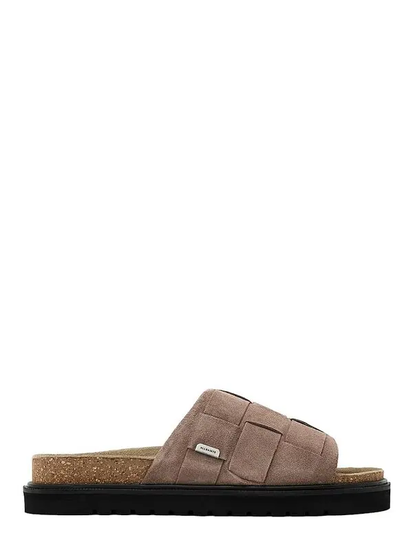 ALLSAINTS Randal Woven Slides - Karoo Brown