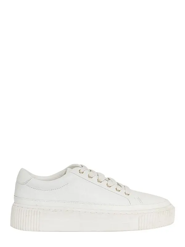 REISS Leanne Low Top Trainers - White