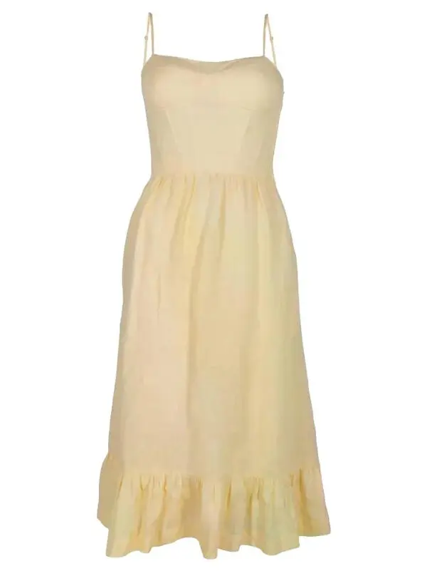 ANDRES OTALORA Inspiras Ruffled Midi Dress - Yellow