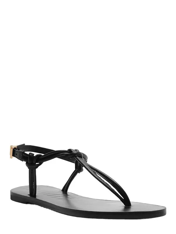 Schutz Nina Thong Sandals - Black