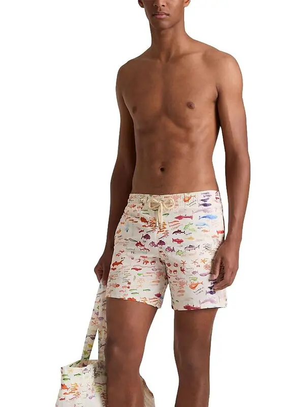 Vilebrequin X Fabrice Hyber Pescador Swim Shorts - Paper