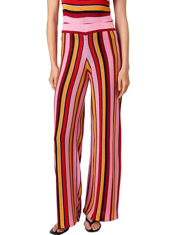 French Connection Motley Knit Flare Pants - Sunkissed Orange Multi