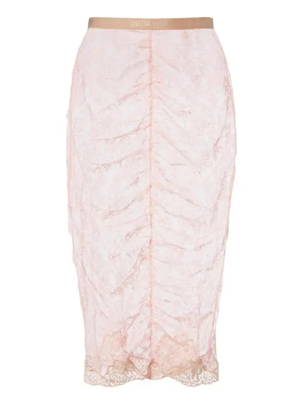 Valentino Garavani Floral Lace Midi Skirt - Black