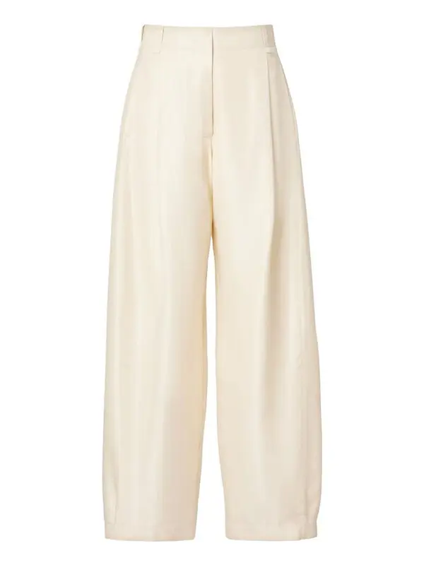 THE ROW Kolina Wide-leg Silk Pants - White