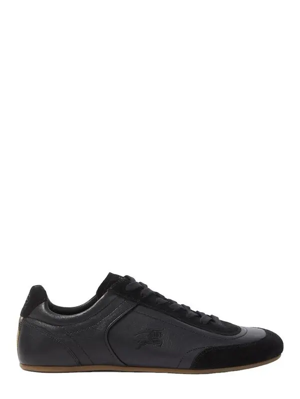 Burberry Knight Runner Leather Sneakers - Black