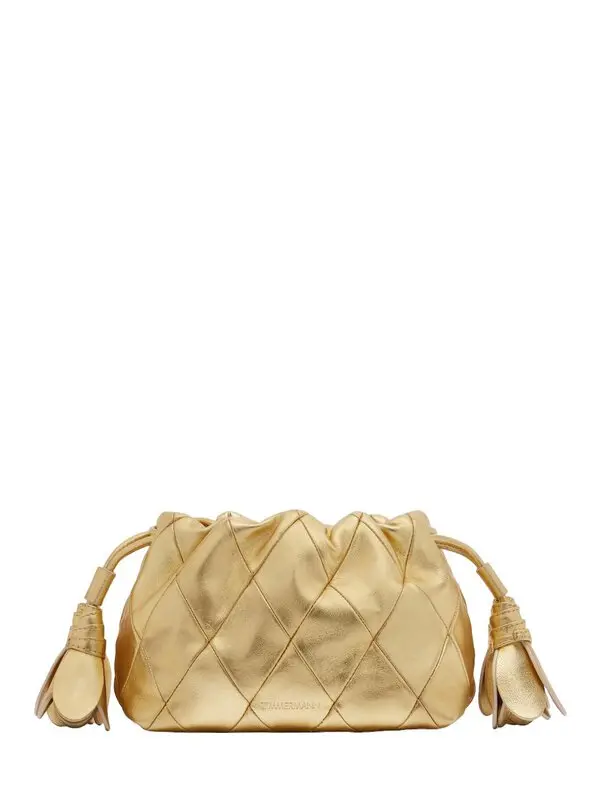 Zimmermann Cloud 91 Small Metallic Leather Clutch - Gold