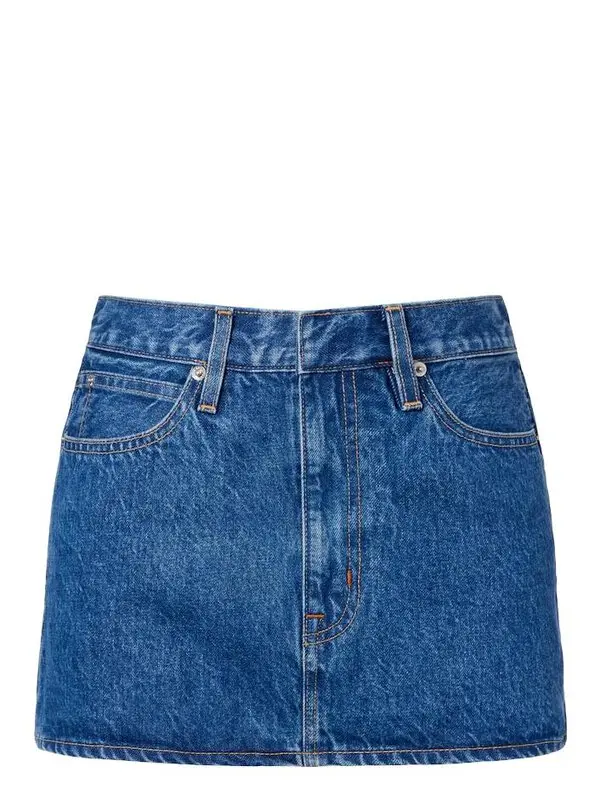 SLVRLAKE Micro Denim Miniskirt - Blue
