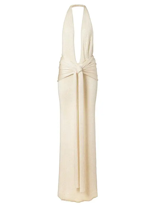 AYA MUSE Sereia Sequined Gown - Yellow