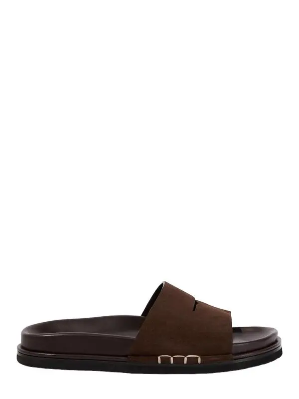 JW Anderson Suede Slides - Brown