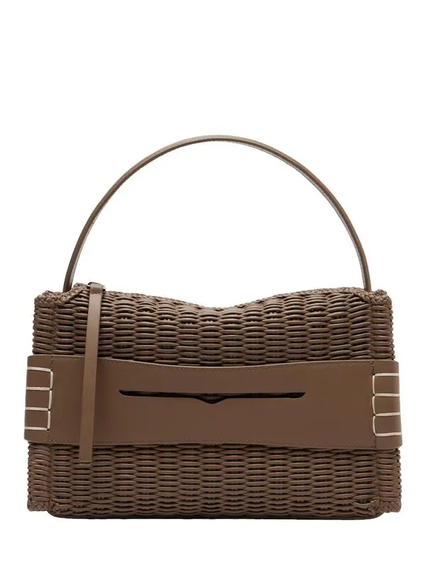 JW Anderson Loafer Medium Leather Shoulder Bag - Brown