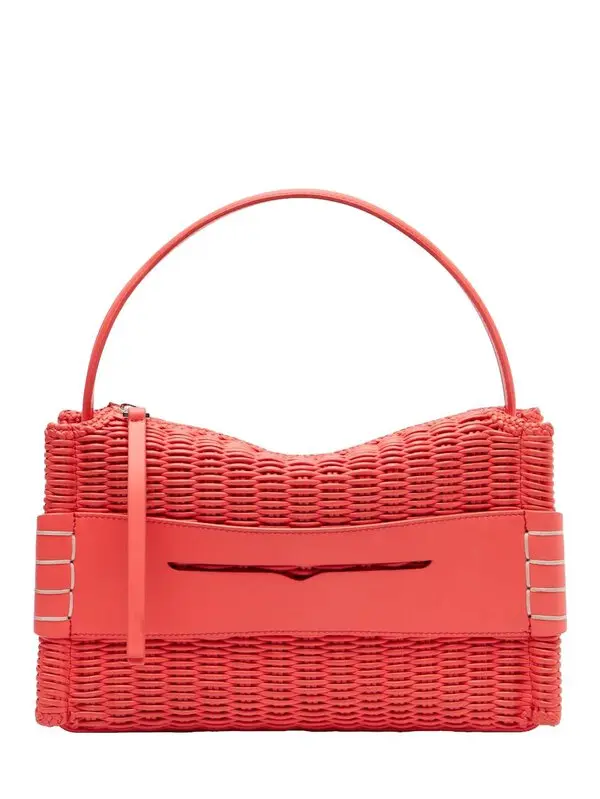 JW Anderson Loafer Medium Leather Shoulder Bag - Red