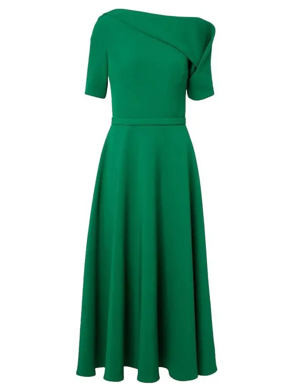 Safiyaa Stephanie Draped Crêpe Cocktail Dress - Green