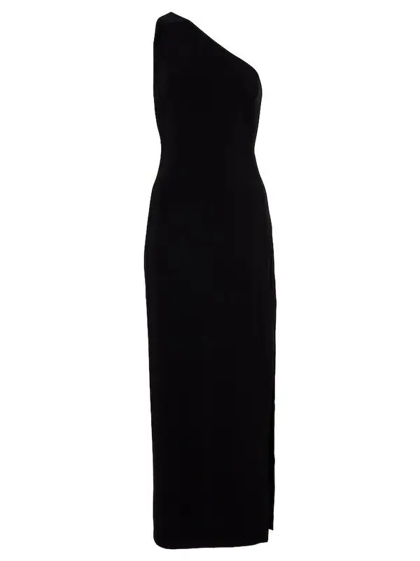 Norma Kamali One-shoulder Jersey Maxi Dress - Black