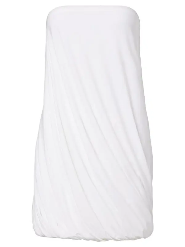 Norma Kamali Twist Jersey Mini Dress - White