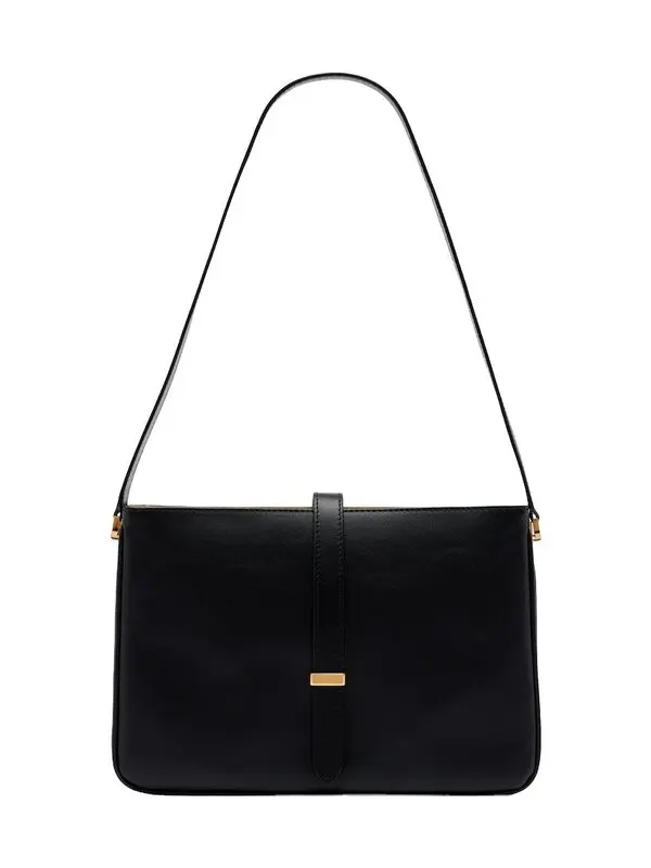 NILI LOTAN Jane Medium Leather Shoulder Bag - Black