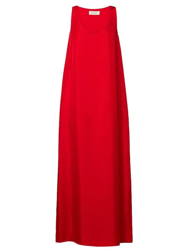 RÓHE Silk Maxi Dress - Red