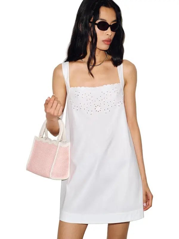 REFORMATION Emma Mini Raffia Bag - Pink