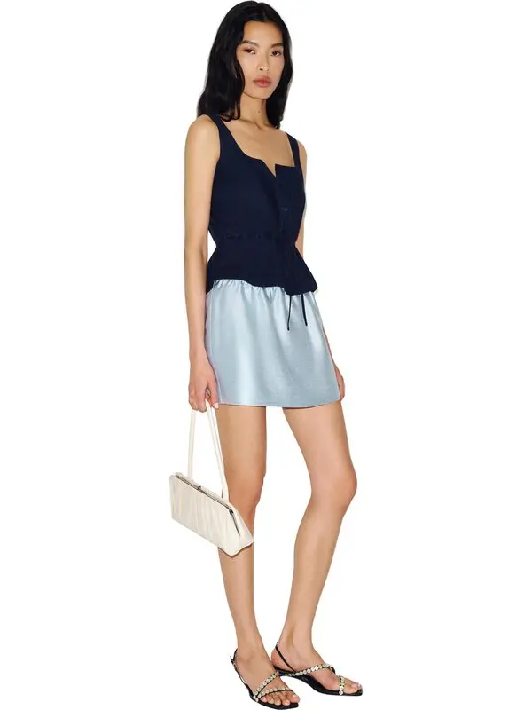 REFORMATION Elva Mini Skirt - Blue