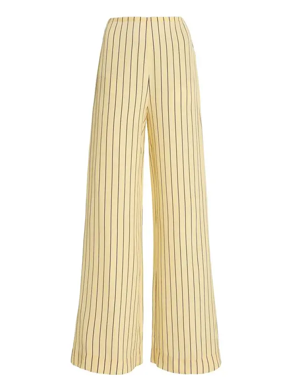 Staud Stroll Silk Pants - Stripe