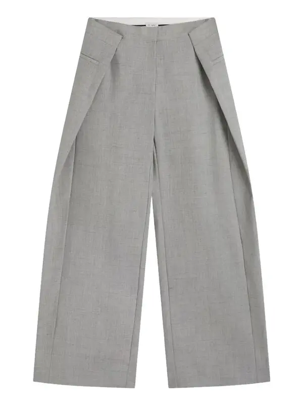 ST. AGNI Tailored Fold Trousers - Grey
