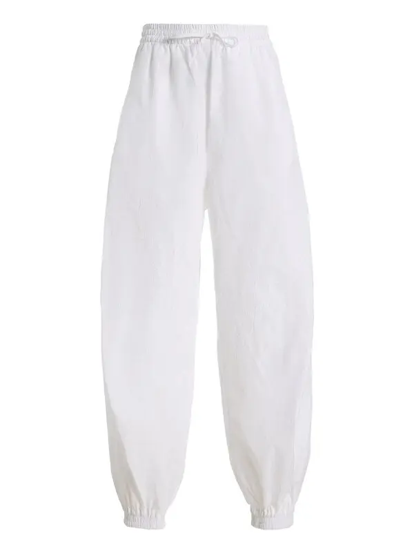 RÓHE Volume Crushed Cotton-blend Trousers - White