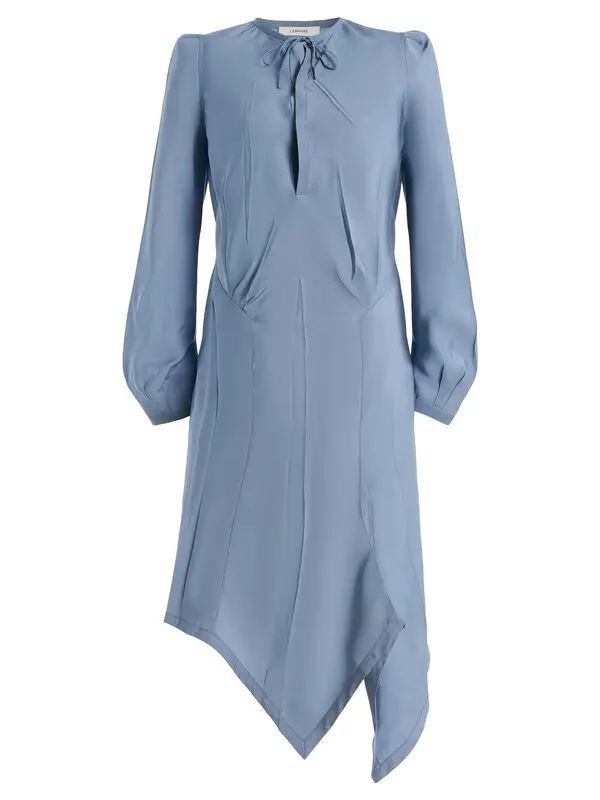 LEMAIRE Creased Bias Twill Midi Dress - Blue