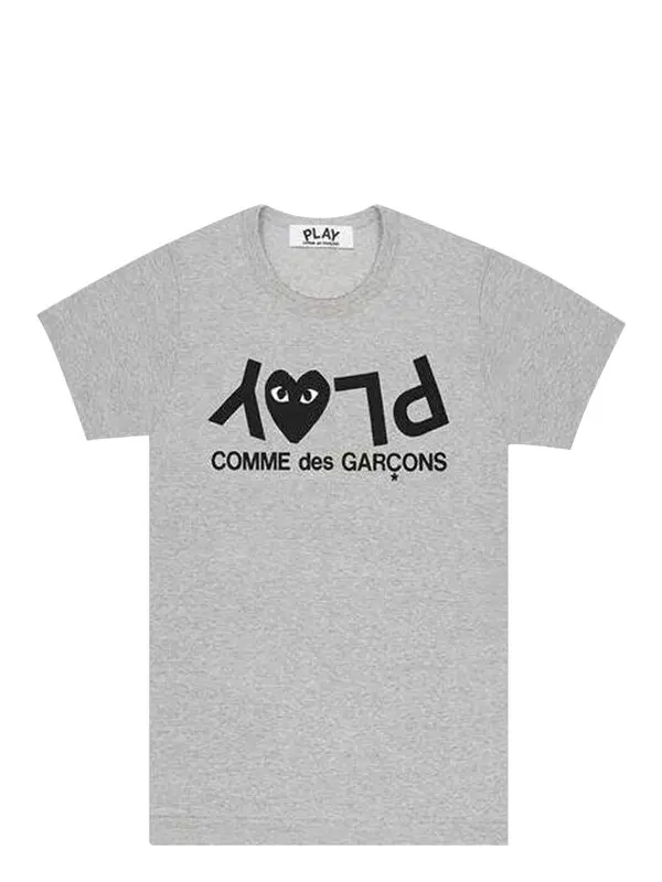 Play Comme Des Garcon Inverted Text T-shirt - Grey